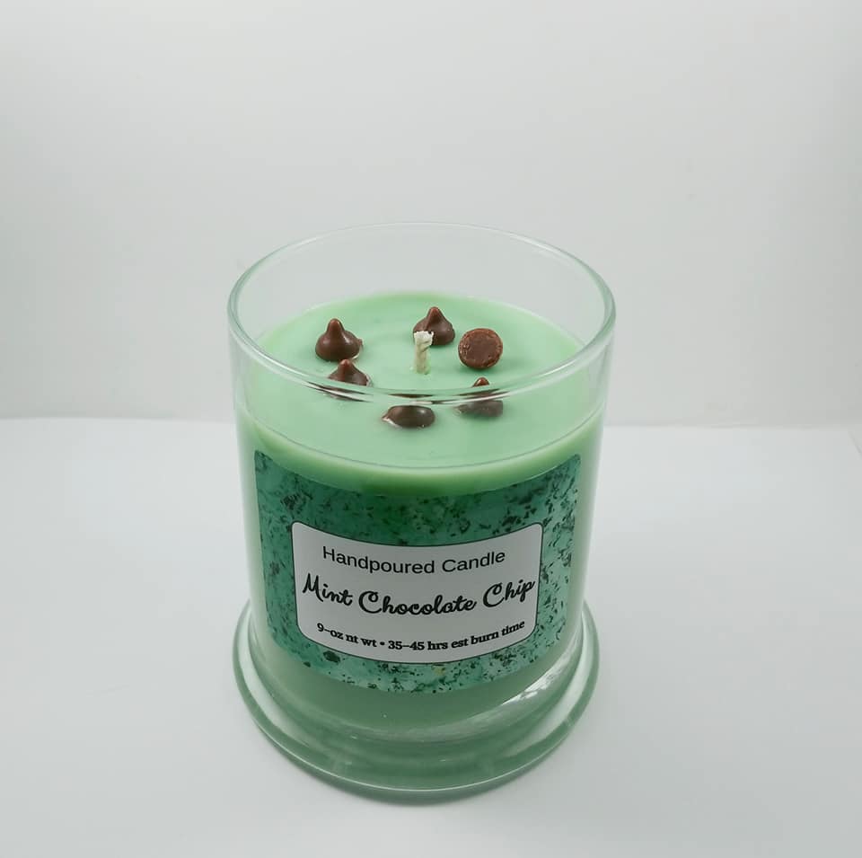 Mint Chocolate Chip -- Handpoured Candle – Smellum Goodies